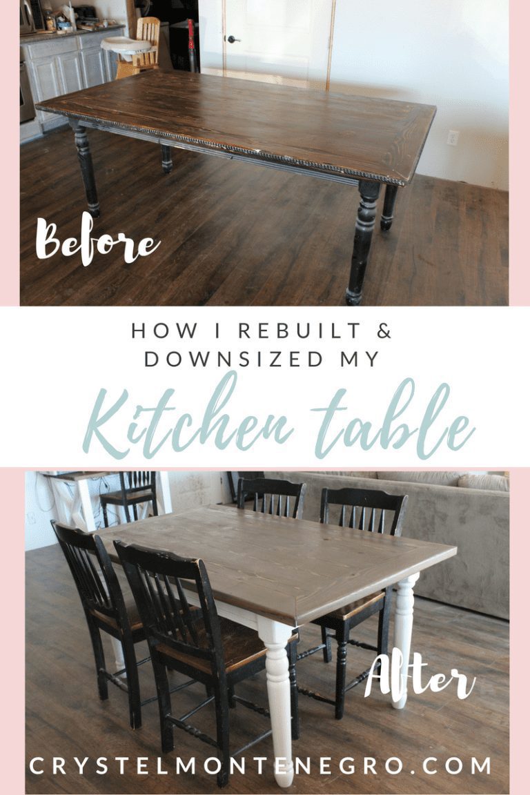 DIY Kitchen Table Resize