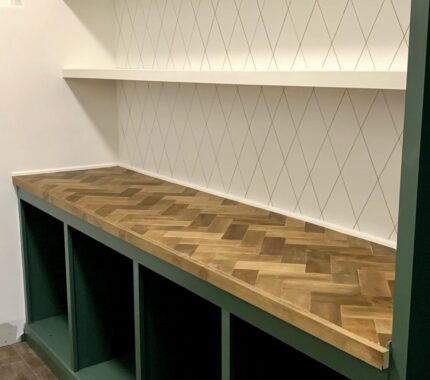 How to Build a Herringbone Counter - Crystel Montenegro Home