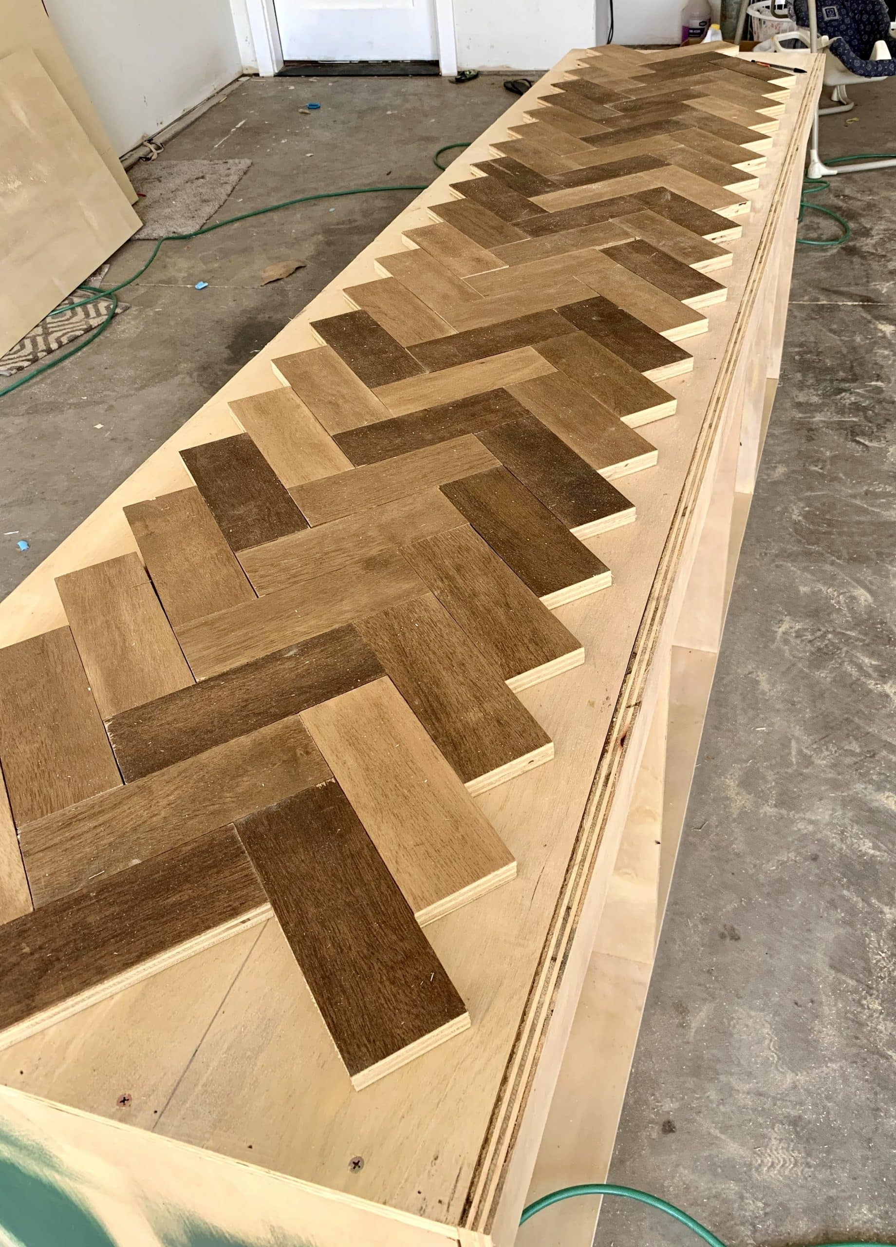How to Build a Herringbone Counter - Crystel Montenegro Home
