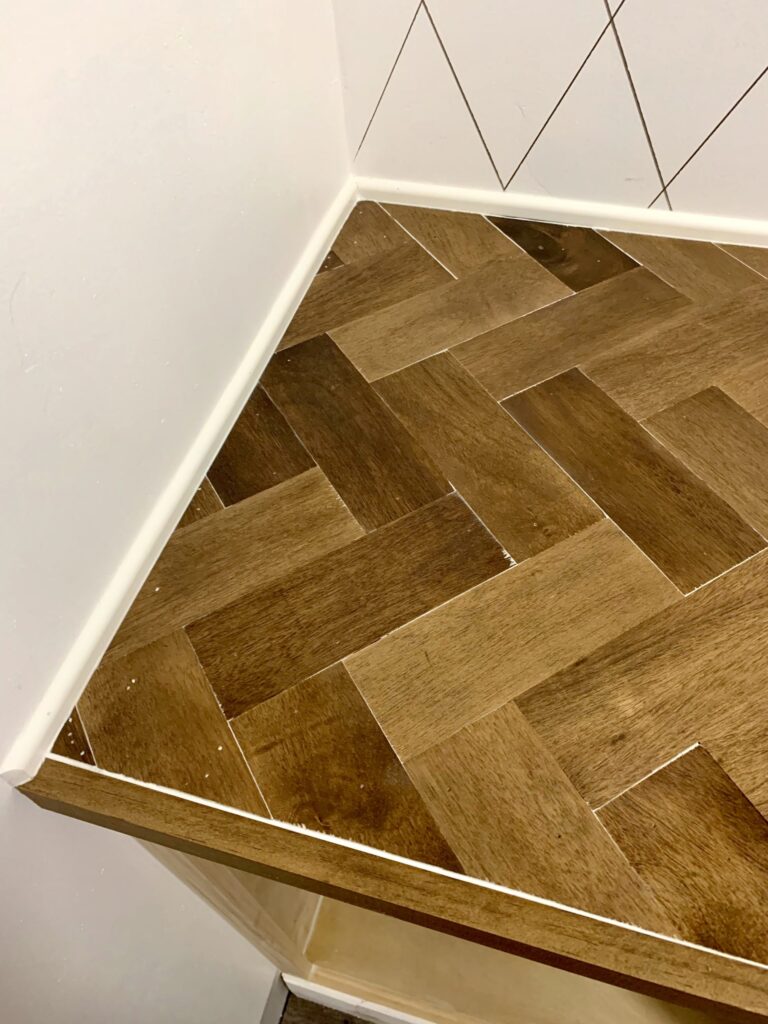 How to Build a Herringbone Counter - Crystel Montenegro Home