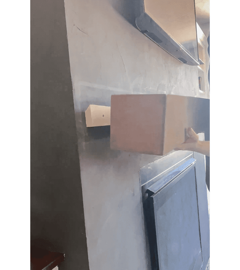 DIY Floating Beam Mantel | Crystel Montenegro Home