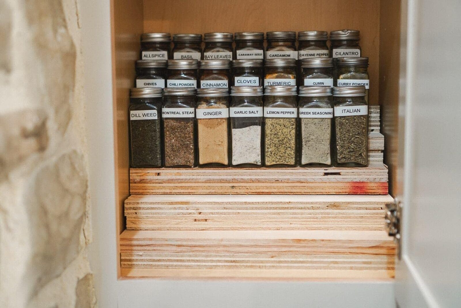 Easy and Functional DIY Tiered Spice Rack! | Crystel Montenegro Home