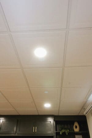 Gorgeous Modern DIY Drop Ceiling Tile Makeover - Crystel Montenegro Home