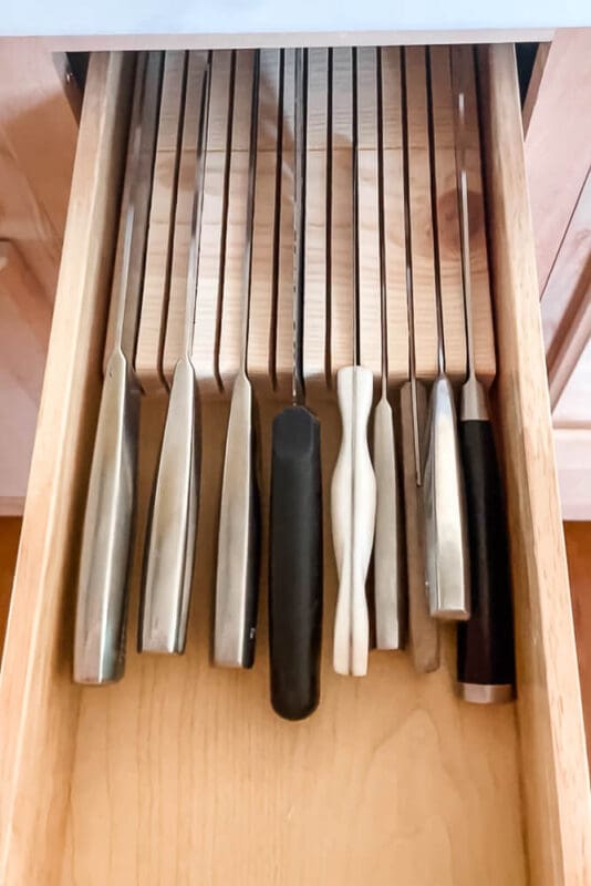 How To Make A Custom In Drawer Knife Block - Crystel Montenegro Home