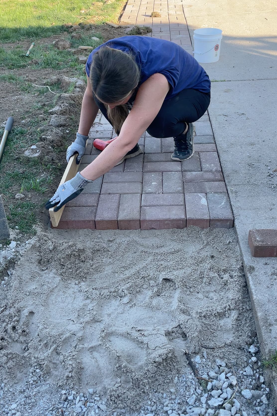 DIY Paver Driveway Extension | Crystel Montengro Home