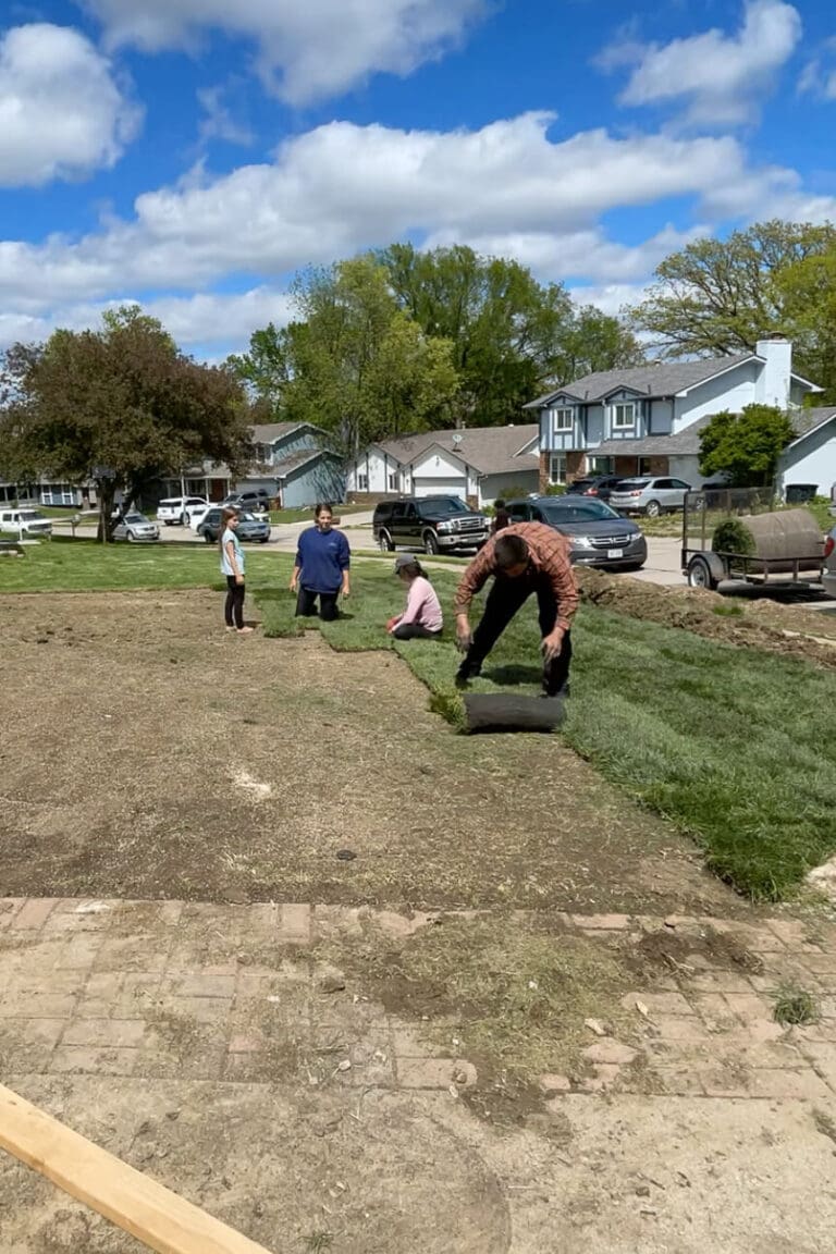 DIY Laying Sod the Simple Way - Crystel Montenegro Home