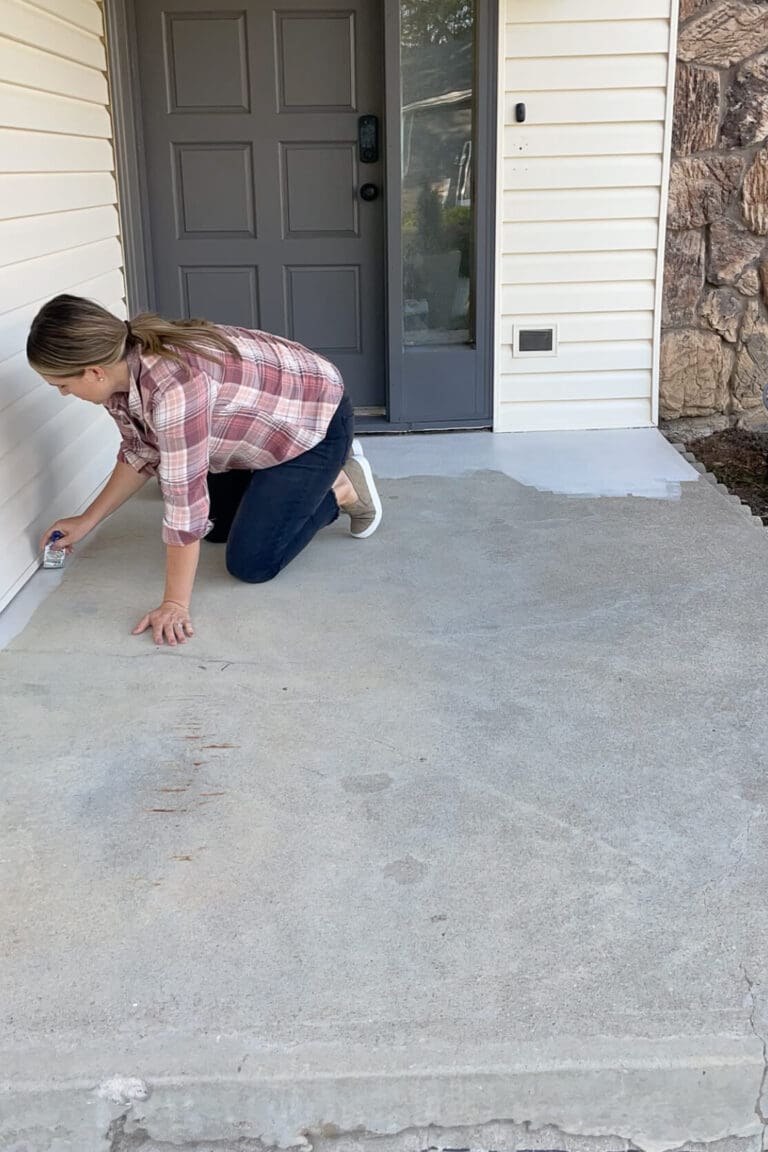 How to Paint a Concrete Porch | Crystel Montenegro Home