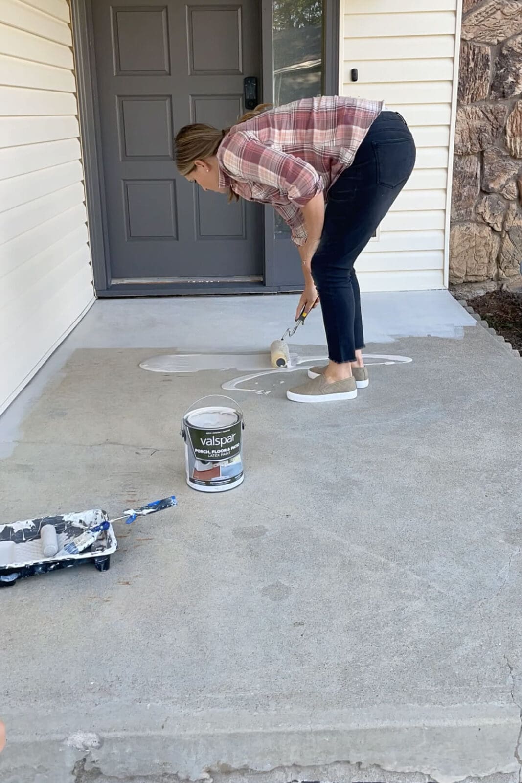 How to Paint a Concrete Porch | Crystel Montenegro Home