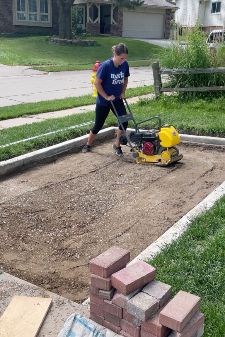 Installing a DIY Paver Patio - Crystel Montenegro Home