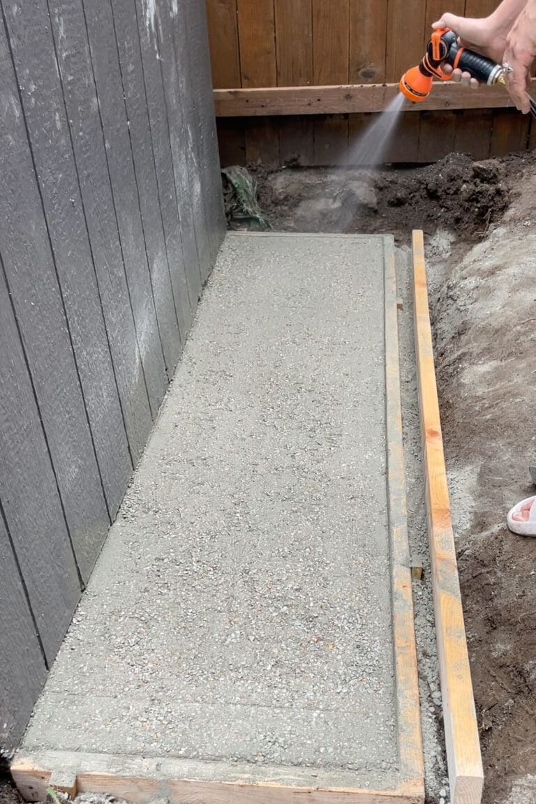 DIY Dry Pour Concrete Pad | Crystel Montenegro Home