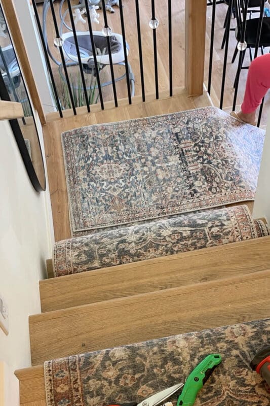 DIY Stair Runner Installation - Crystel Montenegro Home