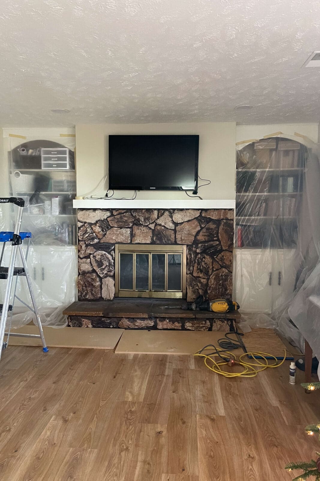 Updating An Ugly Rock Fireplace | Crystel Montengro Home