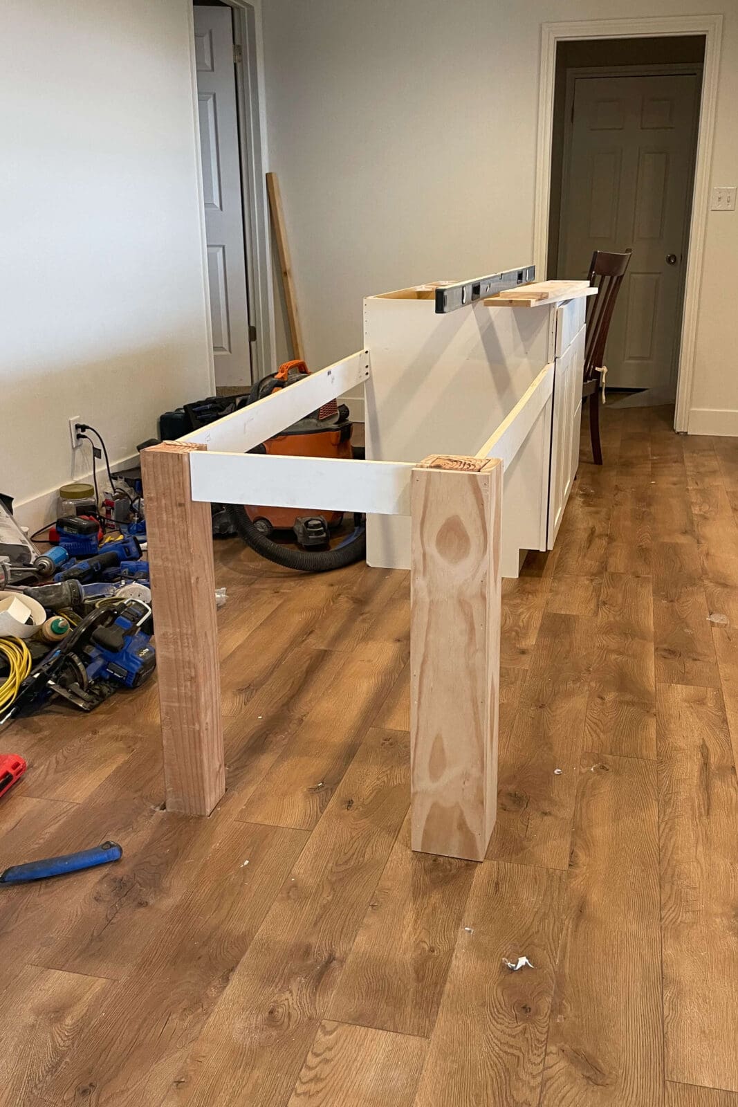 DIY a Gorgeous Waterfall Kitchen Island - Crystel Montenegro Home