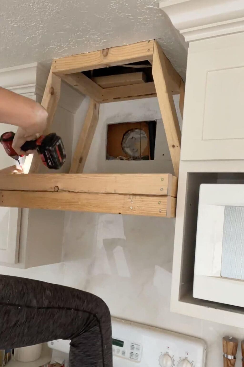 How I Built My DIY Range Hood Cover on a Budget | Crystel Montenegro Home