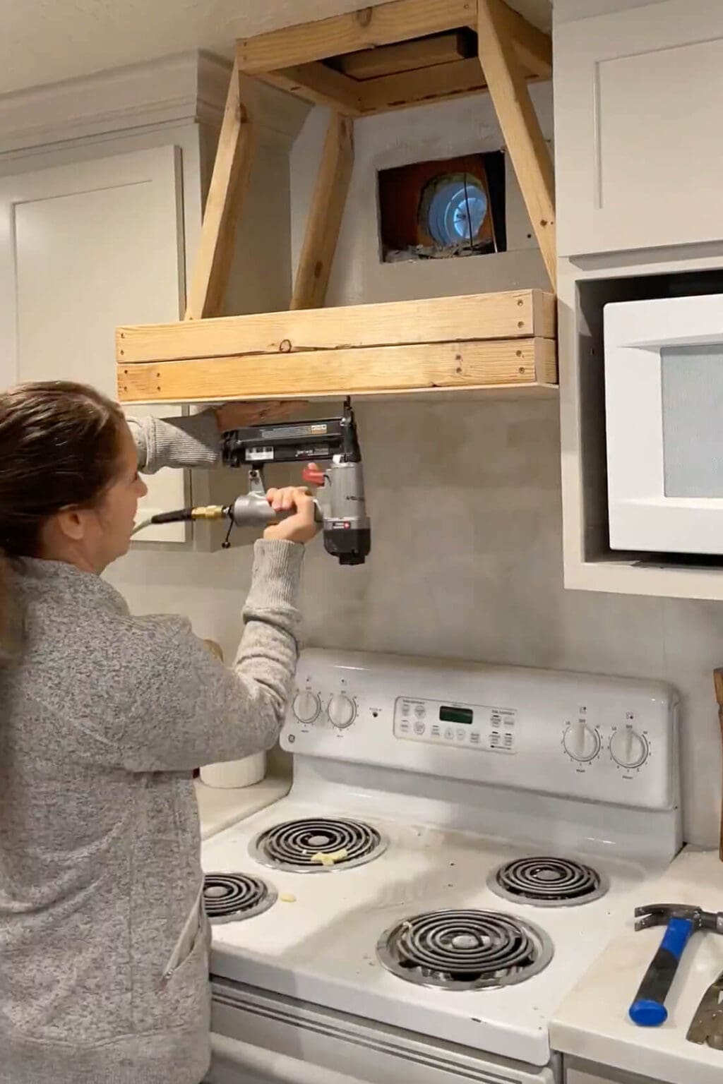 How I Built My DIY Range Hood Cover on a Budget | Crystel Montenegro Home