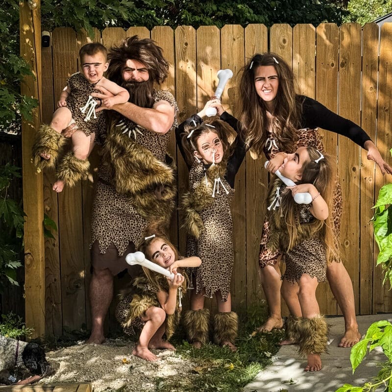 Easy DIY Caveman Costumes for the Whole Family | Crystel Montenegro Home