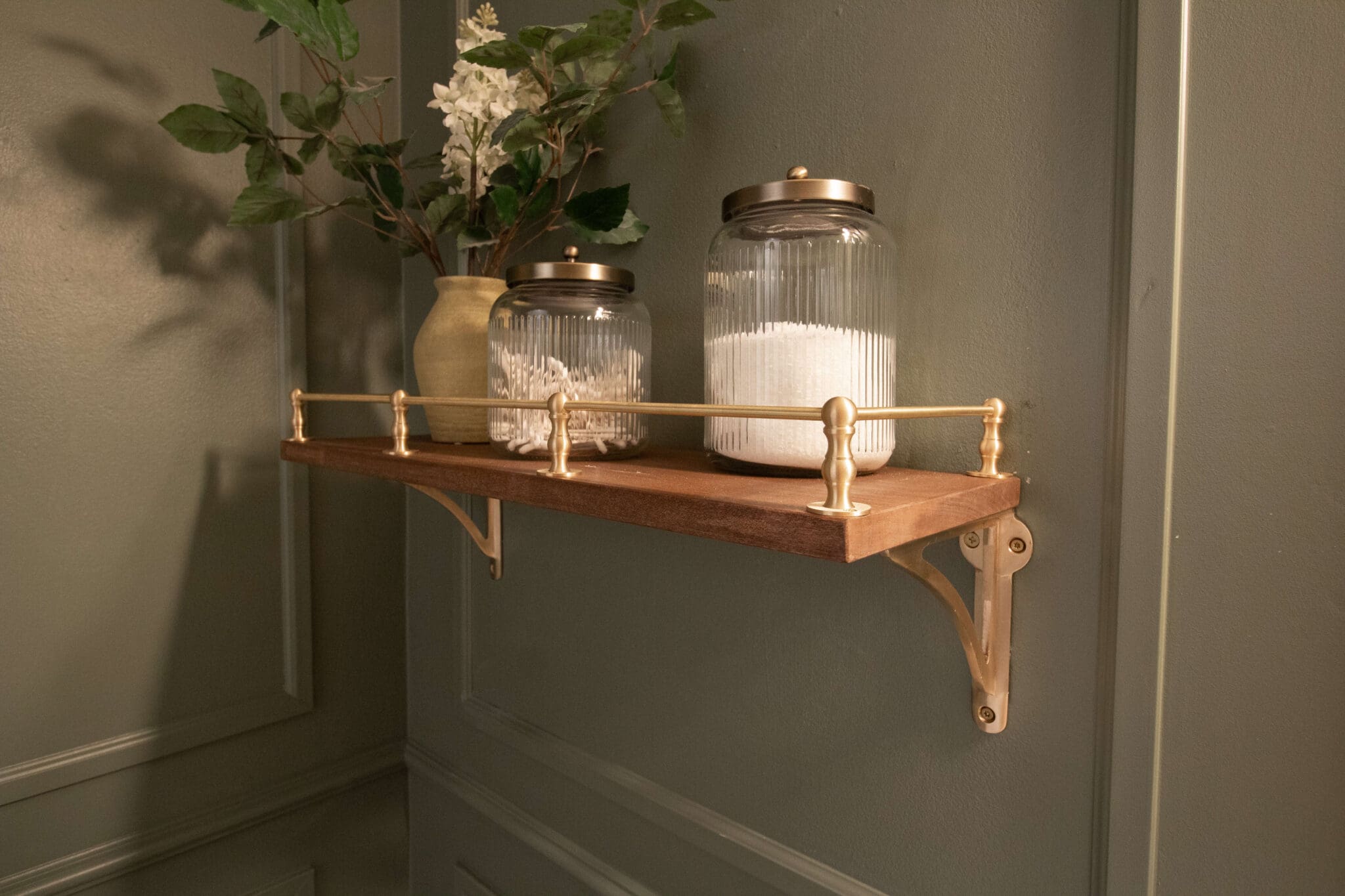 How To Build a Brass Rail Shelf (high-end dupe) | Crystel Montenegro Home