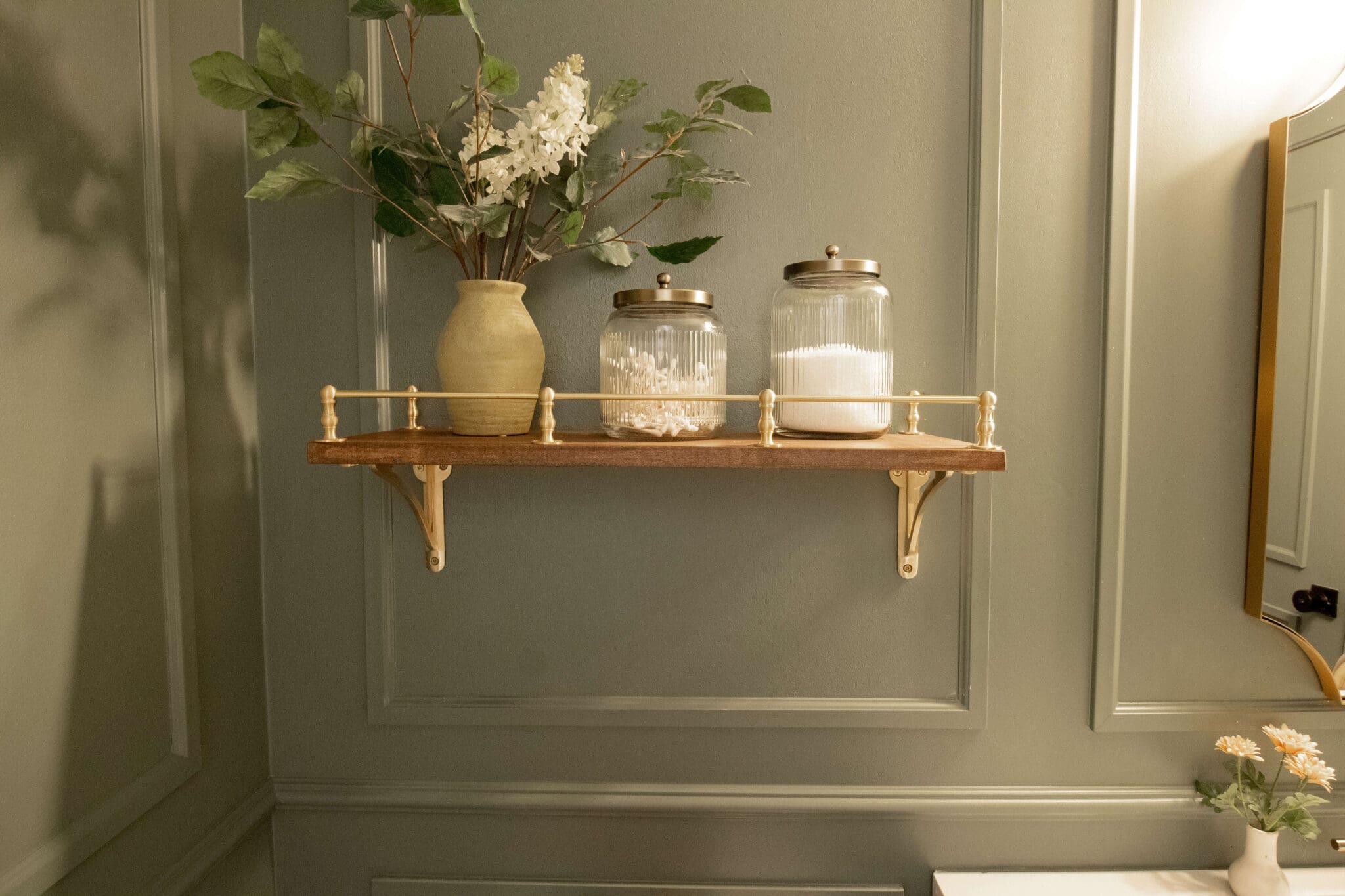 How To Build a Brass Rail Shelf (high-end dupe) | Crystel Montenegro Home
