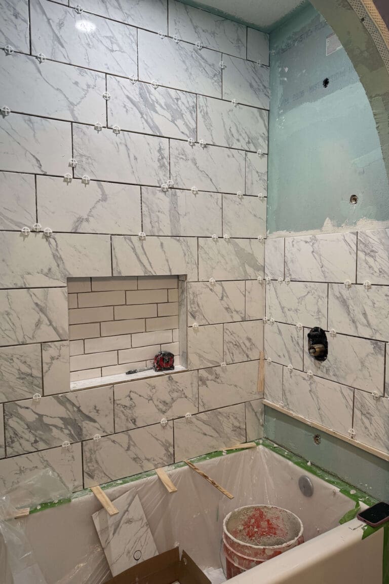 How I Installed a Beautiful Tile Tub Surround | Crystel Montenegro Home