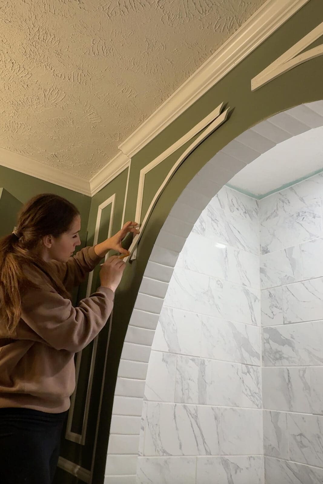 DIY Curved Molding Around an Arch | Crystel Montengro Home