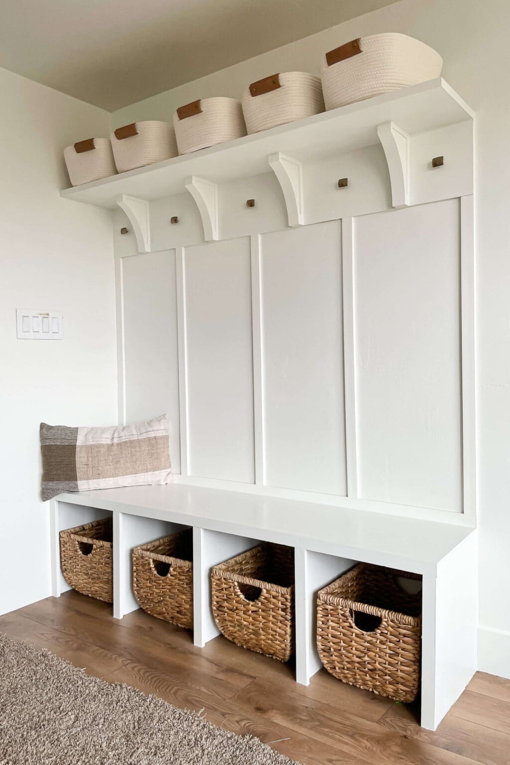 How to Build a Mudroom Storage Bench in One Weekend | Crystel ...
