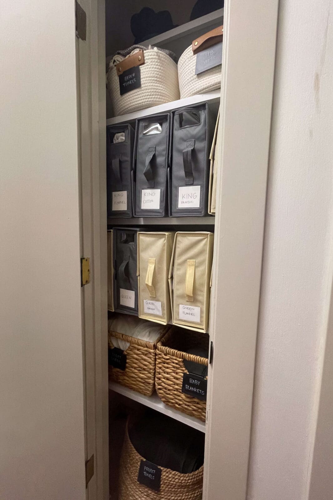 Best DIY Linen Closet Shelving Hack for More Storage | Crystel ...