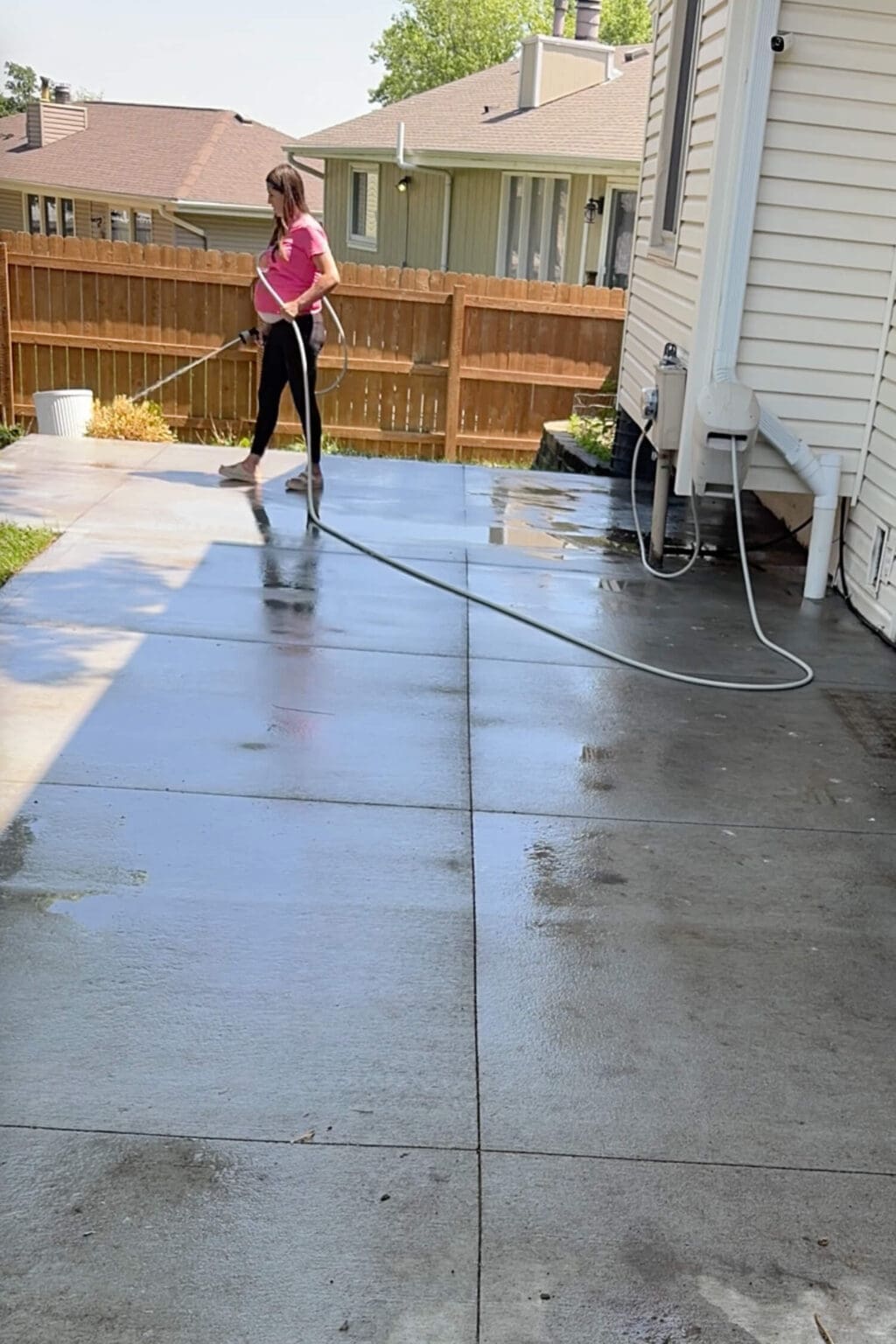 How to Clean a Concrete Patio (Bleach Hack That Actually Works)